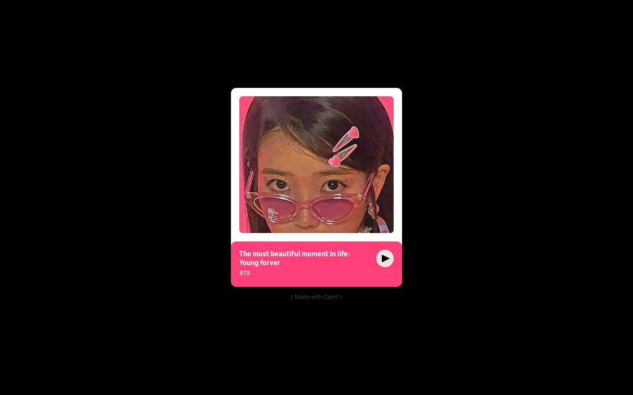 Spotify themed carrd